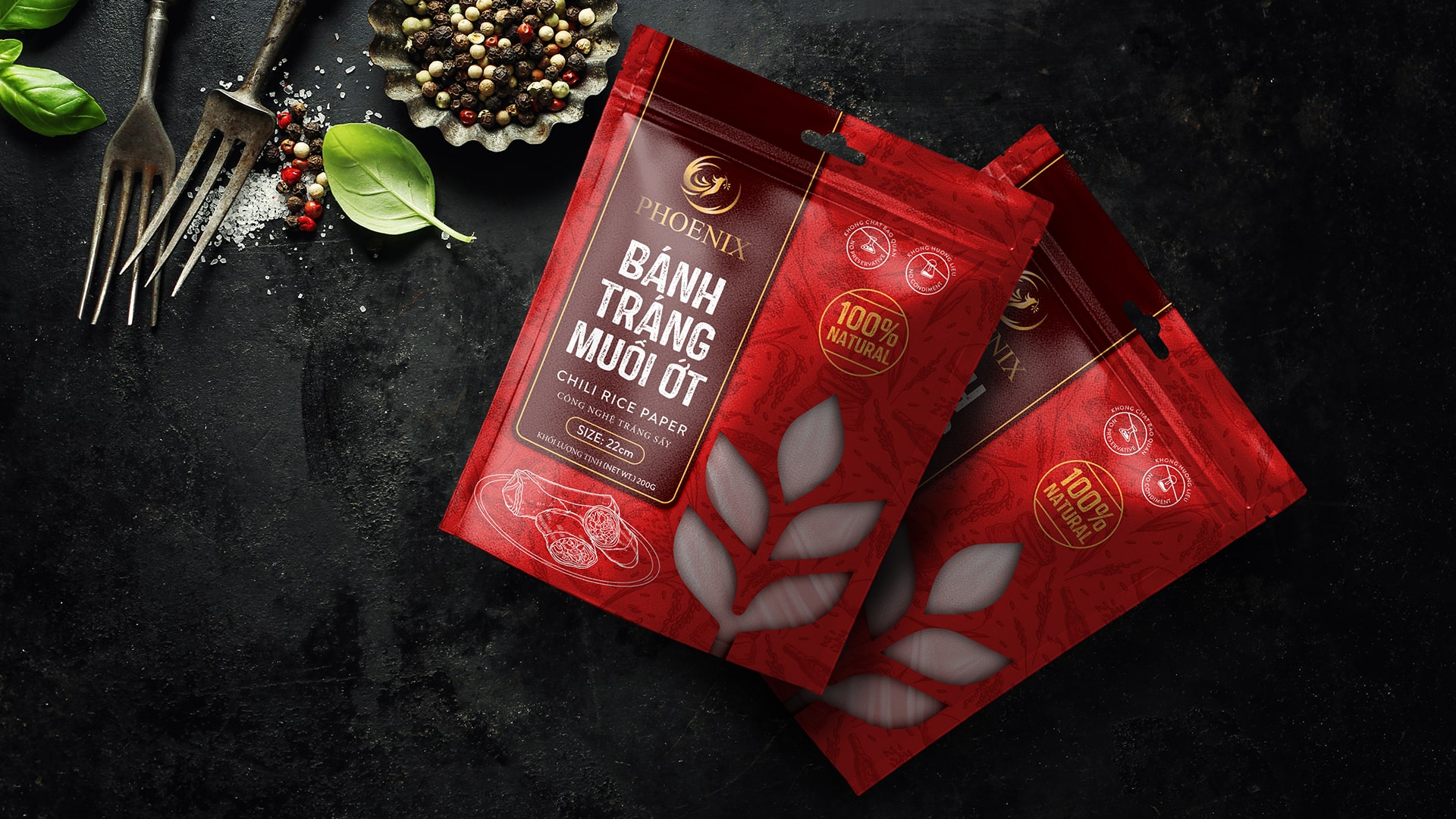 Premier Rice Packaging Design with Company Branding Project
